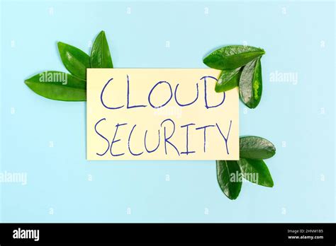 Conceptual Display Cloud Security Internet Concept Protection Of Data Stored Online From Theft