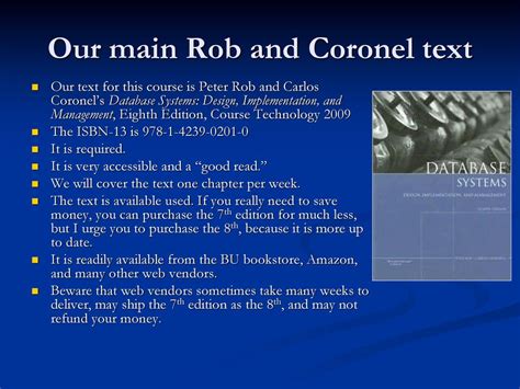 cs 469 introduction to database design and implementation for business and cs 669 database