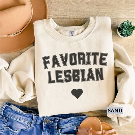 Funny Favorite Lesbian Sweatshirt Lesbian Pride Colors Sweater