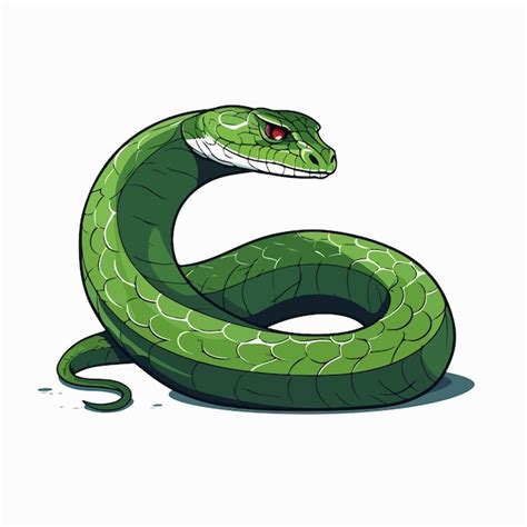 Cartoon Snake Line Illustration Vector Art Premium Ai Generated Vector