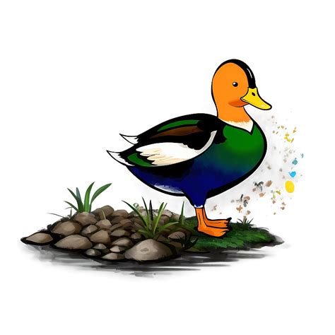 Download Colorful Duck Drawing Png Ssv80