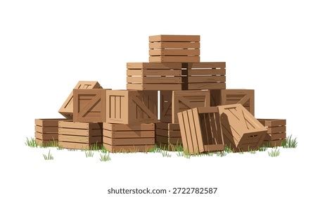 22 053 Set Crates Stock Vectors And Vector Art Shutterstock