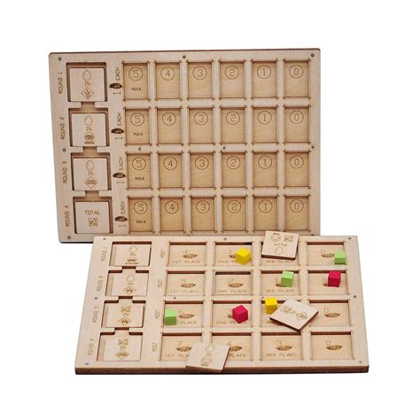 Wingspan Objective Scoreboard Wooden AIF4 Laser Cut Goal Board