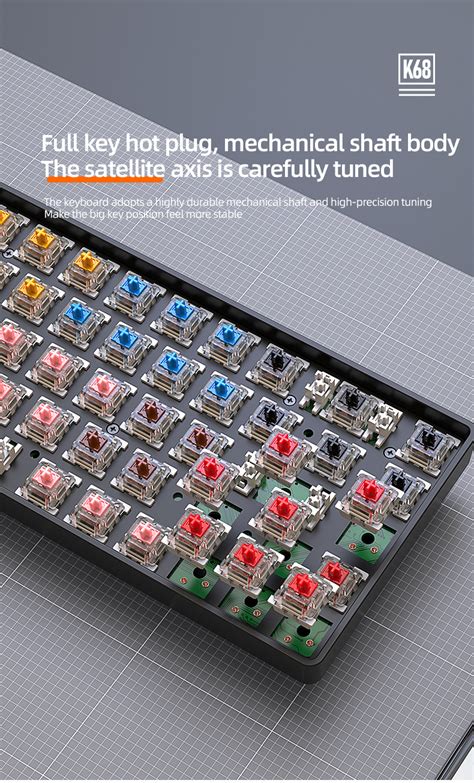 Wireless Bluetooth Mechanical Keyboard With USB A And Type C Dongle Insert Portable Battery