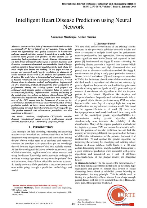 Pdf Intelligent Heart Disease Prediction Using Neural Network
