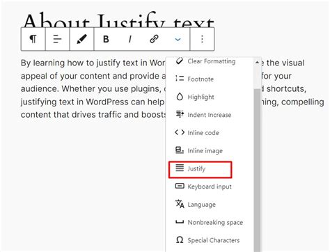 How To Justify Text In WordPress Block Editor