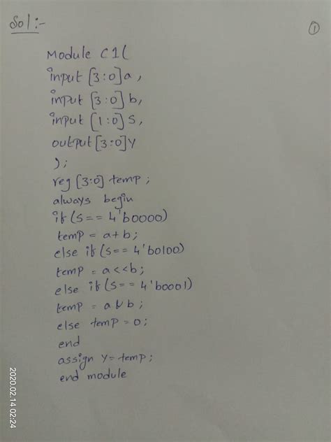Solved Use System Verilog To Design A Module That Performs Chegg
