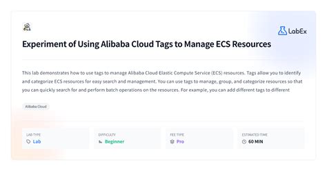 Experiment Of Using Alibaba Cloud Tags To Manage Ecs Resources Labex