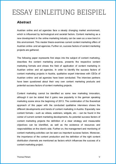 11 Essay Einleitung Beispiel Wissenschaft Und Wirtschaft Paper