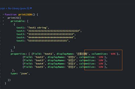 ColumnSize Not Work Issue Crabbly Print Js GitHub