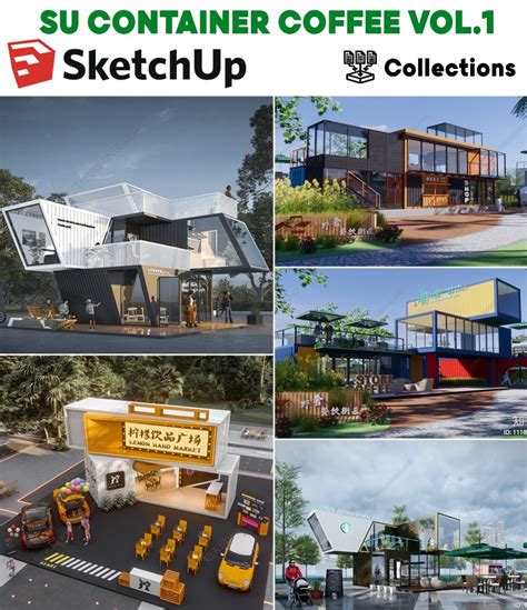 Su0100 Sketchup Container Coffee Vol1 3ds Max Model Sketchup Models