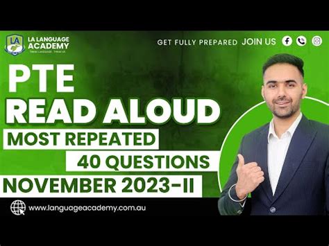 PTE Speaking Read Aloud November 2023 II Exam Predictions Language