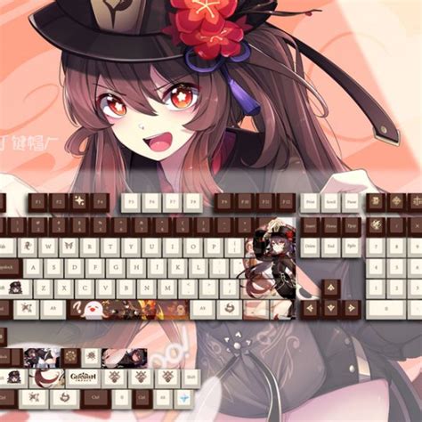 원신 승화 기계식 굿즈 염료 호두 키보드 PBT 키캡
