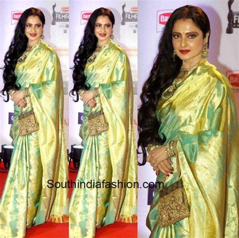 Rekha In Kanjeevaram Saree South India Fashion