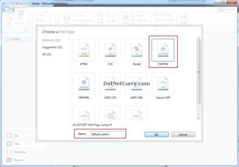 ASP NET WebMatrix Beta 2 Getting Started DotNetCurry