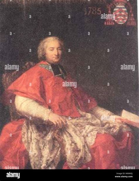 The Portrait De Monseigneur Dominique De La Rochefoucauld By French Artist Jean Drouais