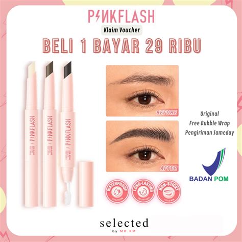 Jual PINKFLASH 2 In 1 Waterproof Sculpting Brow Wax With Brush Long