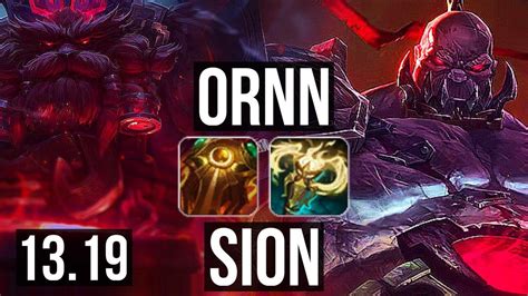 Ornn Vs Sion Top 400 Games 5313 900k Mastery Euw Master 13