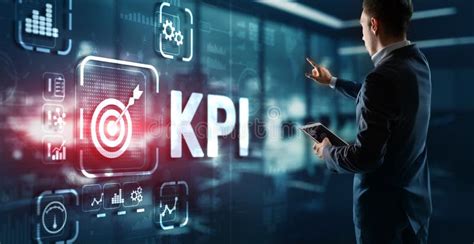 Kpi Key Performance Indicator Business Internet Technology Concept On Virtual Screen Stock