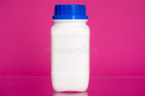 Laboratory Plastic Jar For Chemical Elements And Substances With Empty