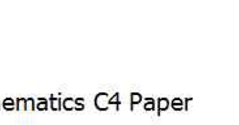 January 2014 Edexel Mathematics C4 Paper Imgur