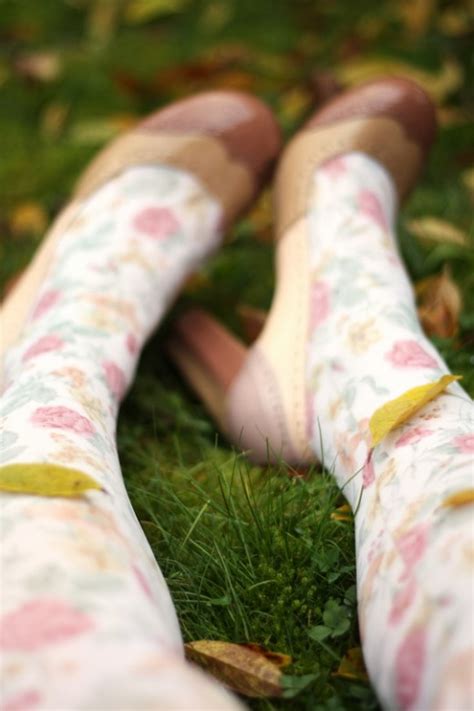 The Cherry Blossom Girl Floral Tights