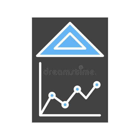 Set Square And Graph Icon Vector Image Stock Vector Illustration Of