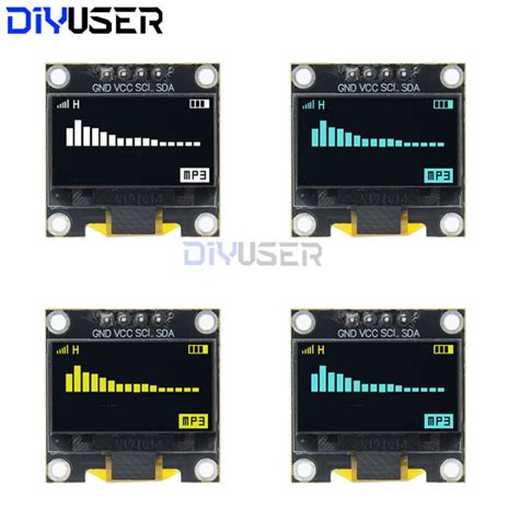 Diyuser 0 96 Inch Oled Ssd1306 White Blue Yellow 128x64 Iic I2c Serial Display Module 12864 Lcd
