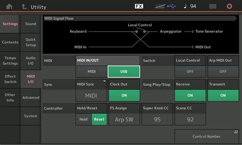 arp on off switch using cubase modx modx series synthesizers synth