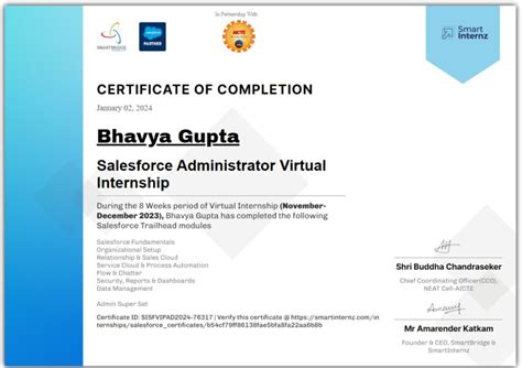 Bhavya Gupta On Linkedin Salesforce Techtriumph Virtualinternship Aicte Smartbridge