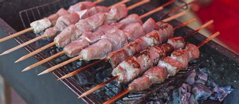 Souvlaki Traditional Meat Dish From Greece Southeastern Europe