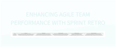 enhancing agile team performance with sprint retro excel template and