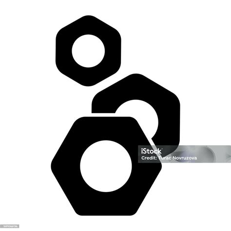 나사 단단한 아이콘 자동차 부품 개념 흰색 배경에 나사 너트 기호 문자 모양 스타일의 모바일 개념 웹 디자인의 너트 아이콘 벡터 그래픽 강철에 대한 스톡 벡터 아트 및 기타