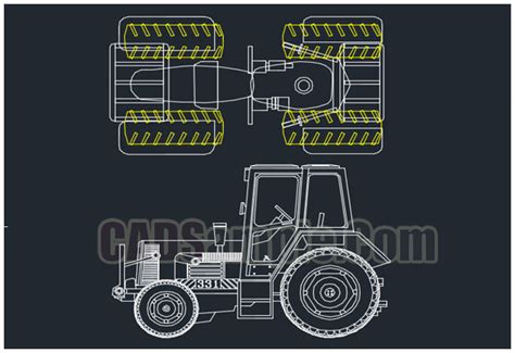Tractor Cad Block Dwg Cadsample Com Free Dwg Cad File
