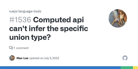 Computed Api Can T Infer The Specific Union Type Issue Vuejs