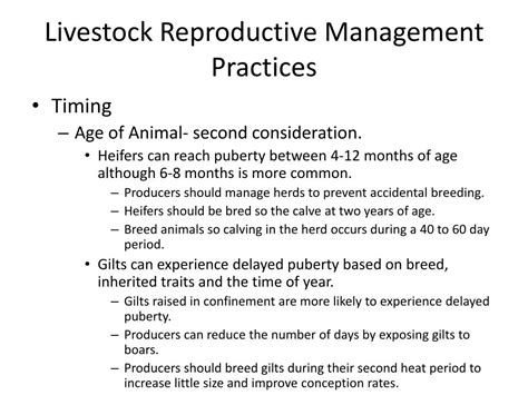Ppt Livestock Reproductive Management Practices Powerpoint