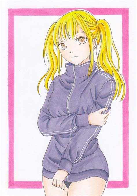 Yahooオークション 手描きイラスト オリジナル ジャージの女の子