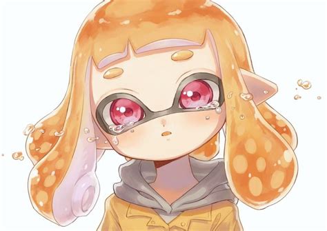 Inkling Girl Crying Anime Splatoon Inklings