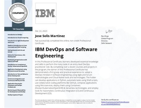 Ibm Coursera Devops Softwareengineering Learningeveryday José