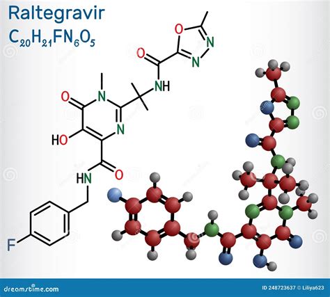 Raltegravir Molecule Molecular Structures Isentress 3d Model