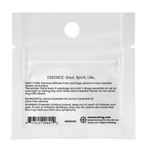 Wholesale Essence Lemon Lime Scent Essential Oil Infused Wearable Diffuser