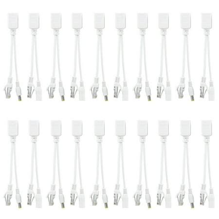 Camera POE Cable,10 Pair IP Camera POE Adapter Injector Splitter POE ...
