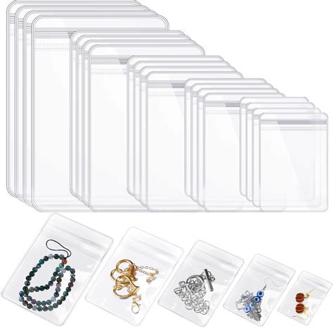 4 Size Clear Hanging Bags Resealable Self Sealing Bags With Hang Hole For Packaging