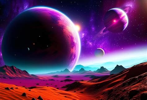Premium Photo Amazing Exoplanet Scifi Background
