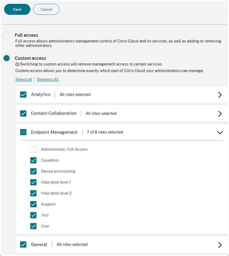 Configure Roles With RBAC Citrix Endpoint Management