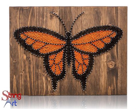 Butterfly String Art Kit Diy String Art Butterfly Decor Etsy