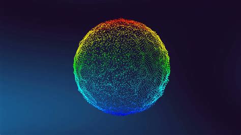 3d Sphere Of Particles Morphing Rotating Stock Motion Graphics SBV