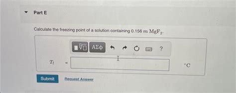 Solved Calculate the freezing point of a solution containing | Chegg.com