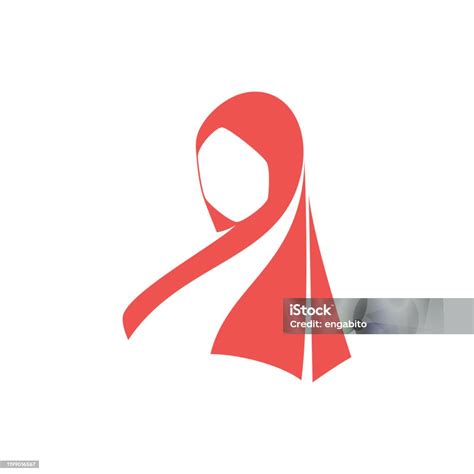 Ikon Hijab Terisolasi Di Latar Belakang Putih Ilustrasi Vektor