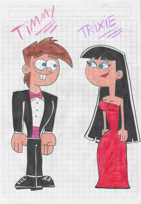 Timmy And Trixie Wearing Black Suit And Red Dress By Matiriani28 On Deviantart